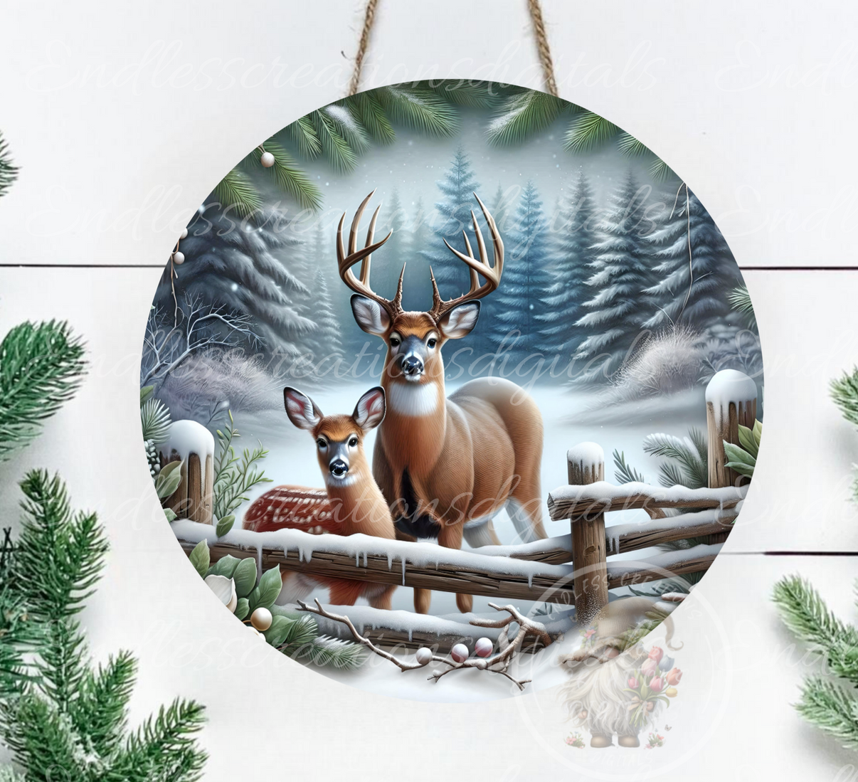 WINTER DEER BUNDLE OF 6 DESIGNS – Endless Creations Digitals